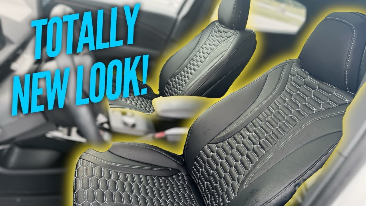 Mustang Mach-E Custom Hex Stitch Seats Installation @Zander13Productio ...