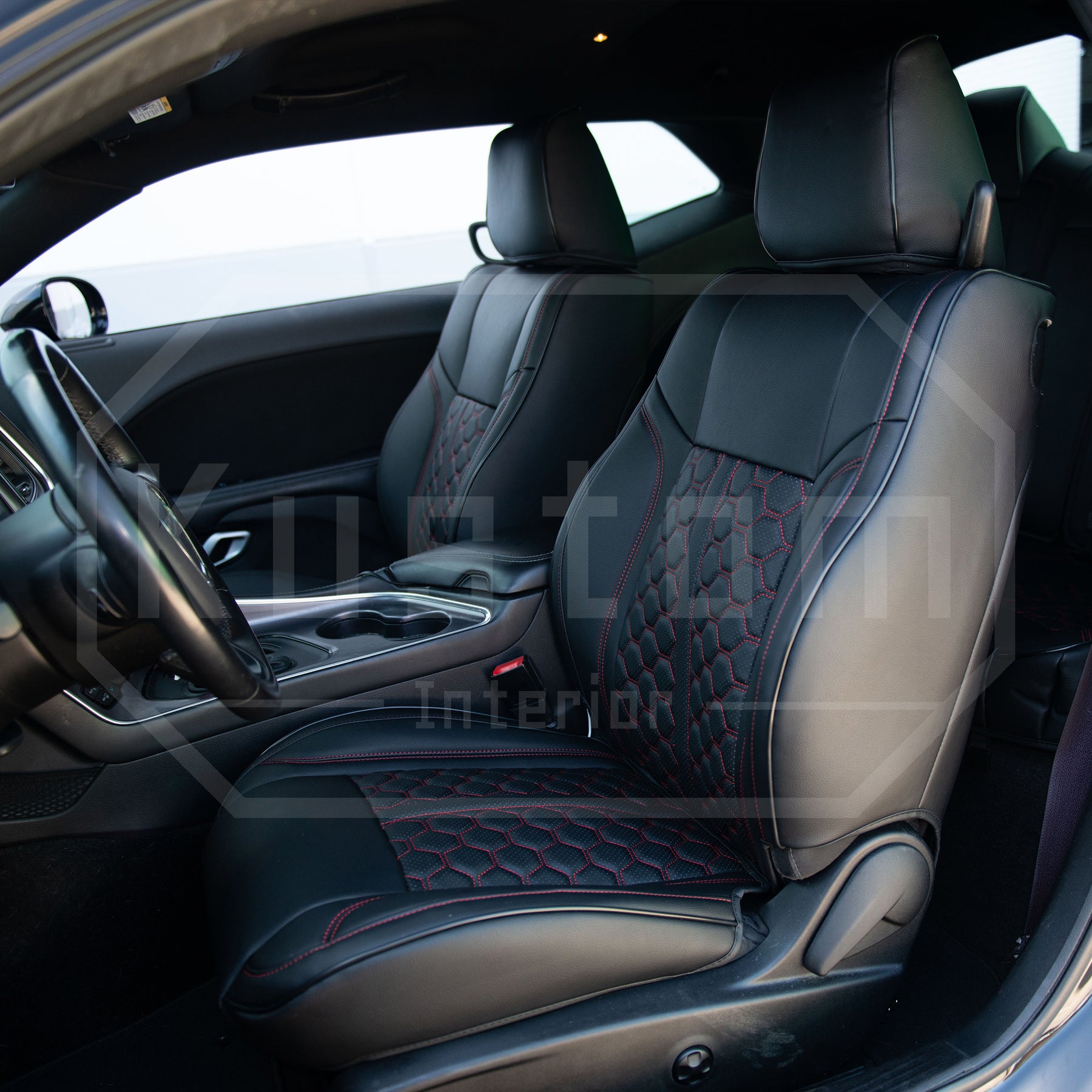 2015-Up Dodge Challenger Leather Interior Seat Covers – Kustom Interior™