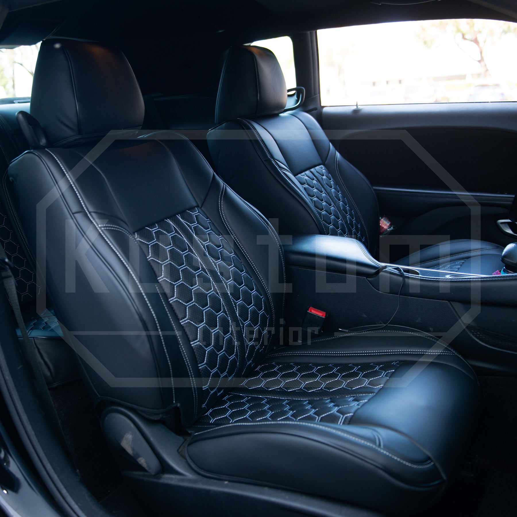 2015-Up Dodge Challenger Leather Interior Seat Covers – Kustom Interior™