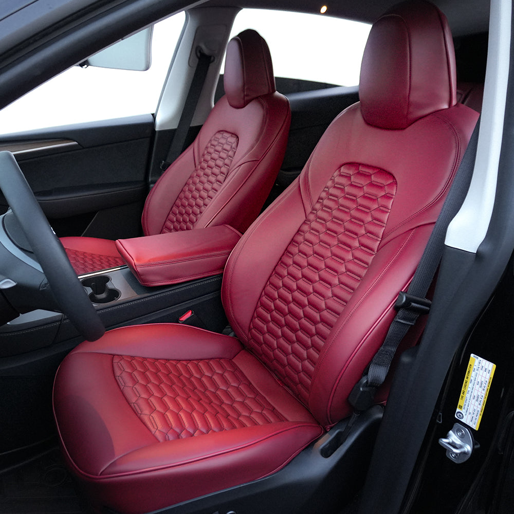 Tesla Model Y Custom Leather Interior Seat Covers Upholstery Kit ...