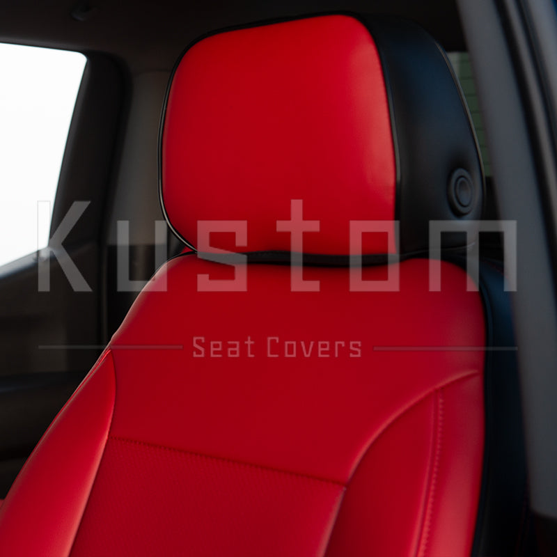 Shop Custom Leather 2019+ Chevrolet Silverado Seat Covers – Kustom ...