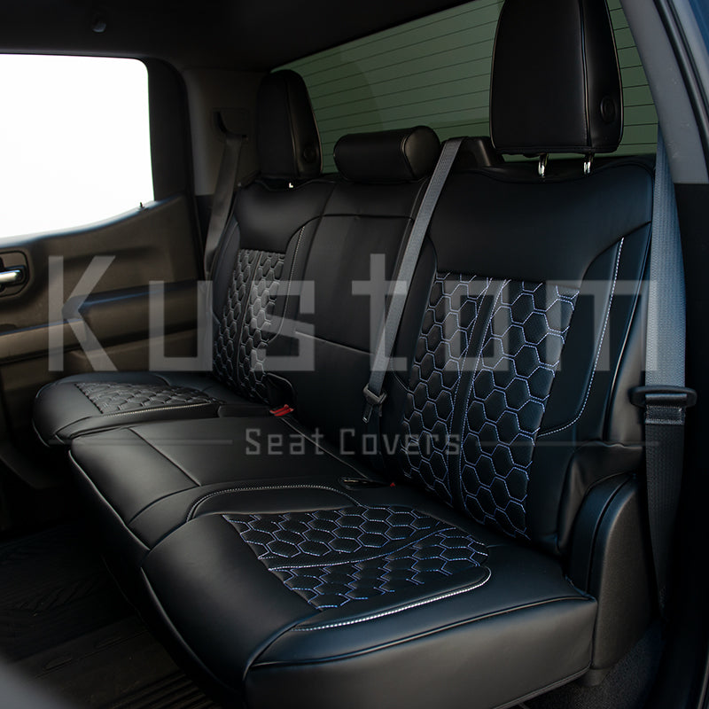 Shop Custom Leather 2019+ Chevrolet Silverado Seat Covers – Kustom ...