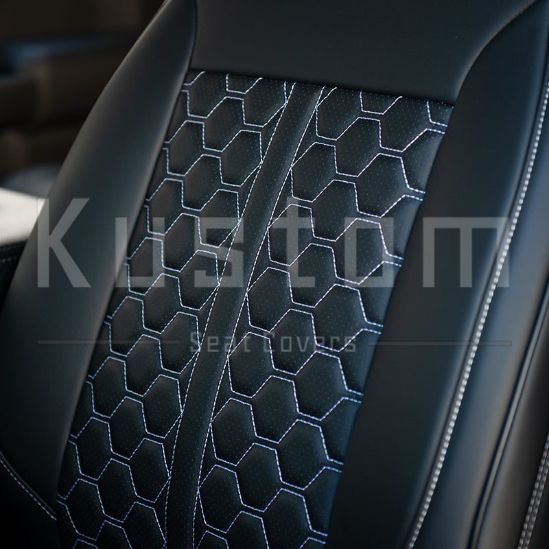Shop Custom Leather 2019+ Chevrolet Silverado Seat Covers – Kustom ...