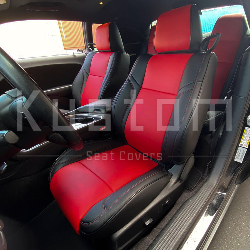 2015-Up Dodge Challenger Leather Interior Seat Covers – Kustom Interior™